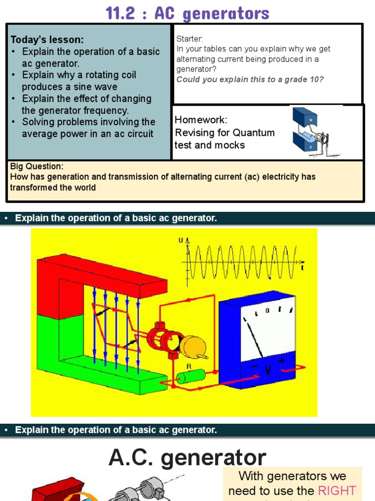 IB PHYSICS 11.2 Generating Power | PDF | Rectifier | Transformer
