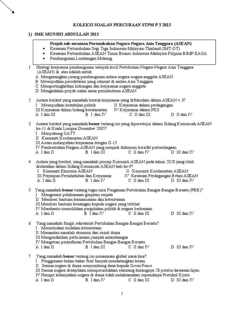 Soalan Jawapan Koleksi Pep Percubaan Obj 2013-2018 | PDF | Politik | Perjalanan