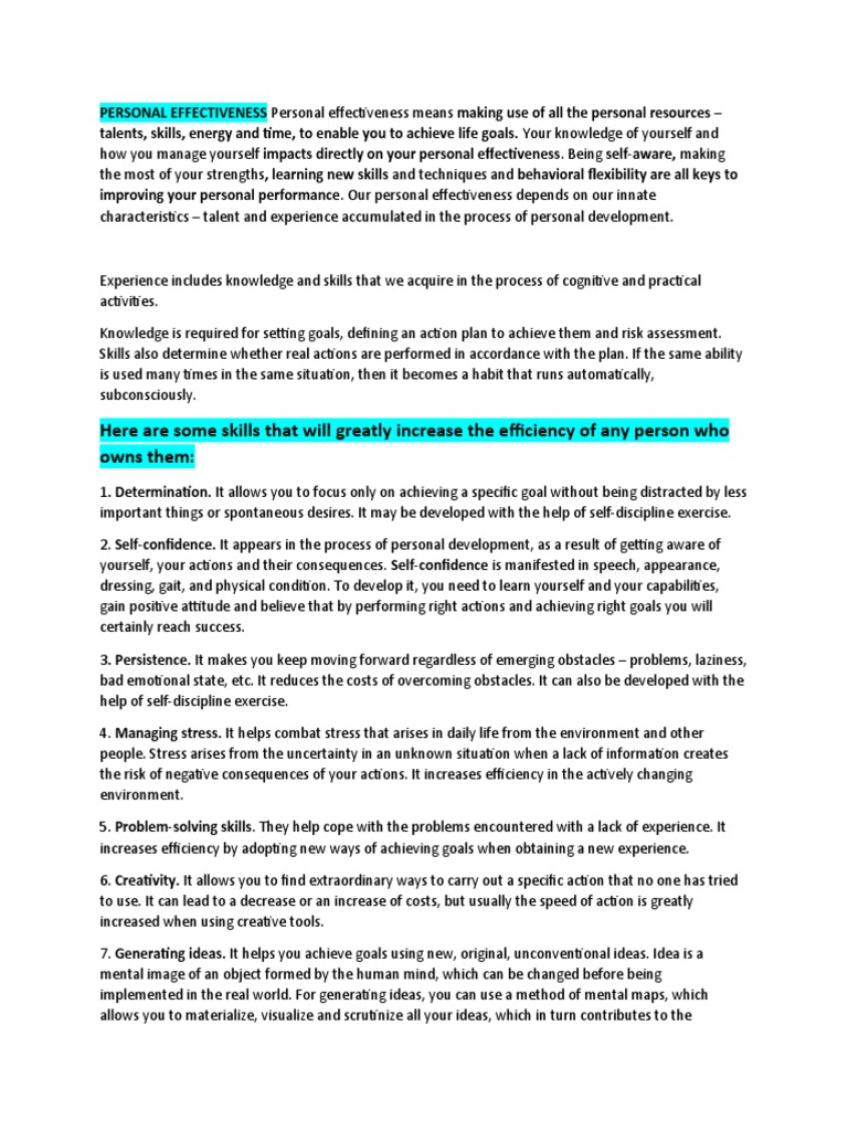 Personal Development | PDF | Adolescence | Self Concept