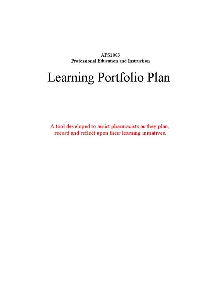 1 LearningPortfolio | PDF | Competence (Human Resources) | Learning