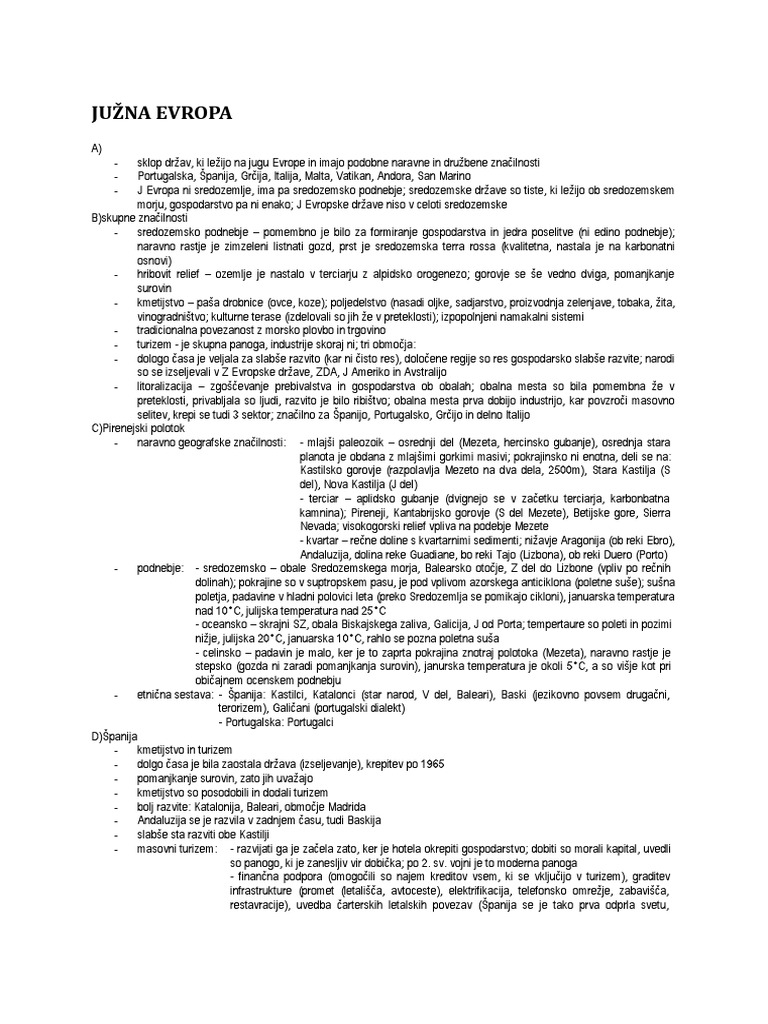 Geo Sno Juzna Evropa 05 | PDF