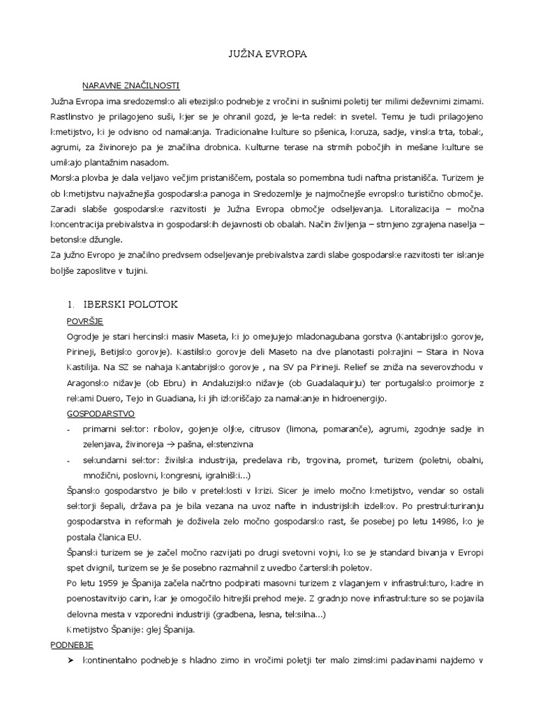 Geo Sno Juzna Evropa 03 | PDF