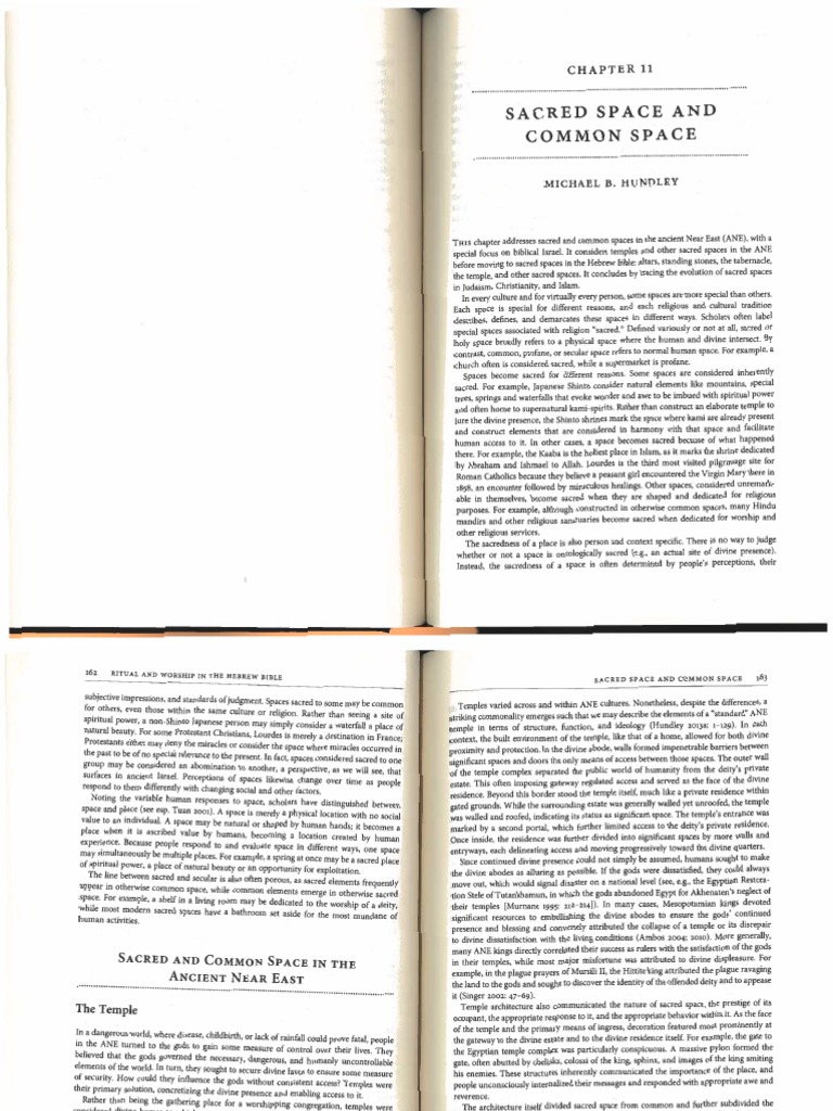 Sacred Space and Common Space | PDF
