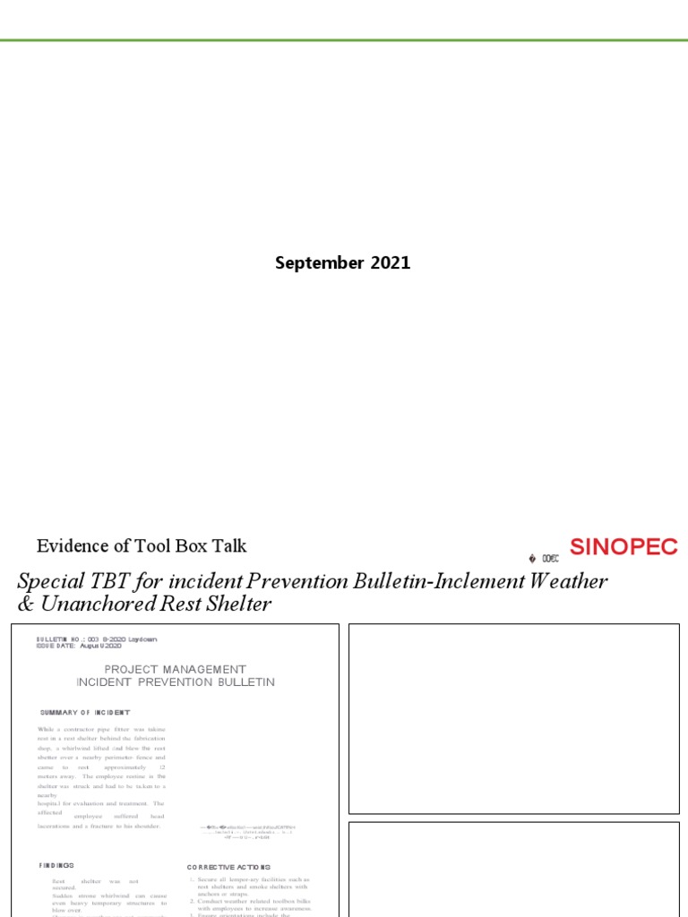 Sinopec MIP PKG 17 Temporary Facilities Inspection Report | PDF | Fossil Fuels | Oils