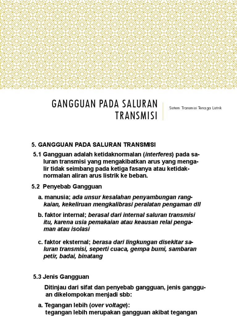 Gangguan Sistem Transmisi | PDF