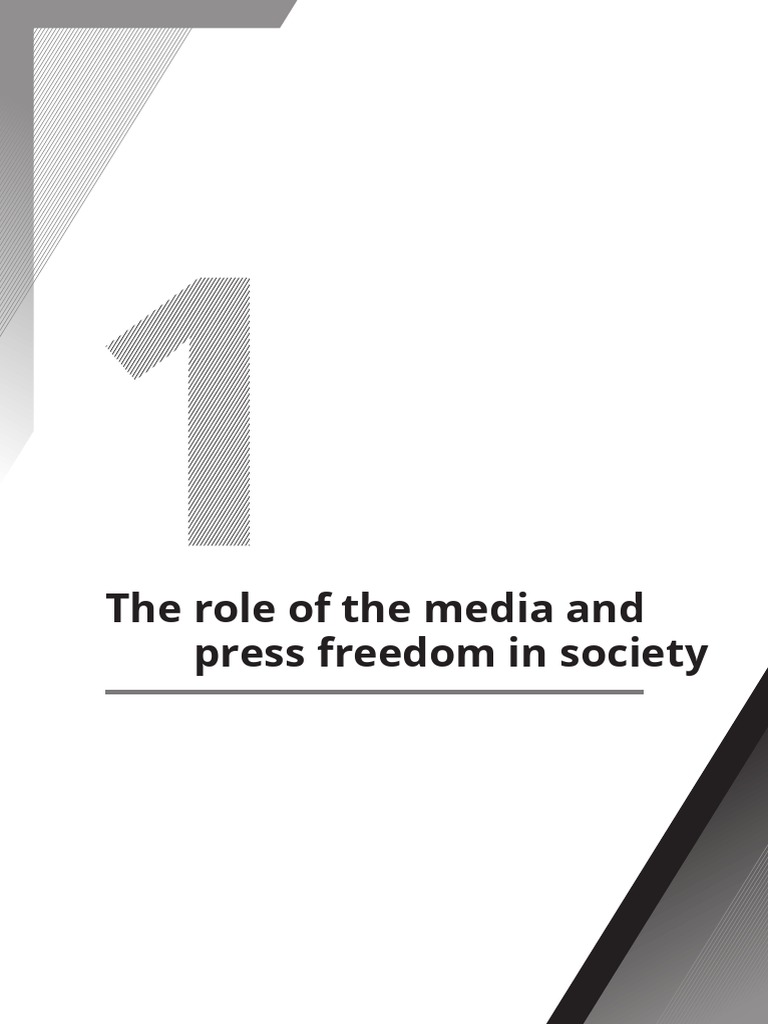 MLHSA 2021 - 1 The Role of The Media | PDF | Freedom Of Speech | Mass Media
