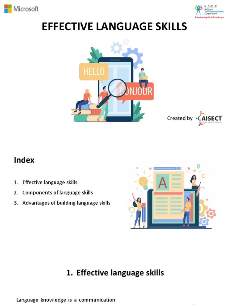 4.effective Language Skills | PDF | Communication | Speech