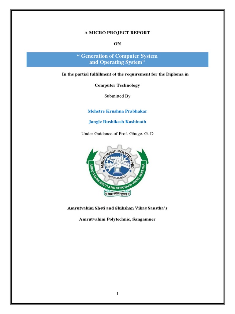 Osy Micro Project Report 2 Pdf Programming Computer Program 