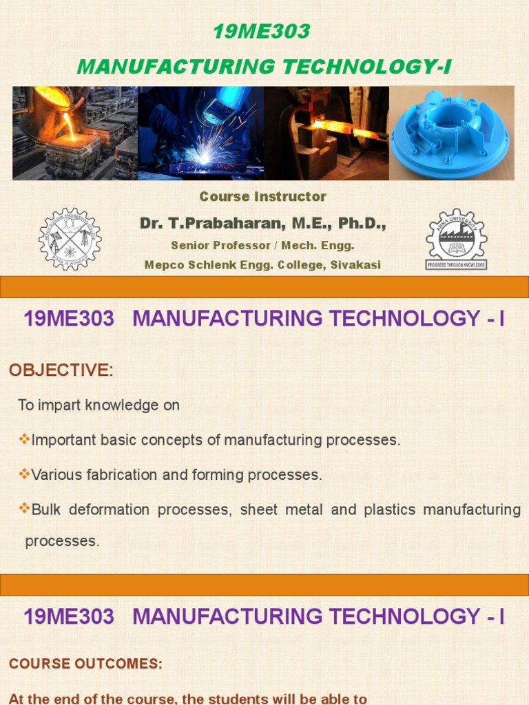 Unit - 1 Metal Casting Processes-NVR | PDF | Casting (Metalworking) | Construction