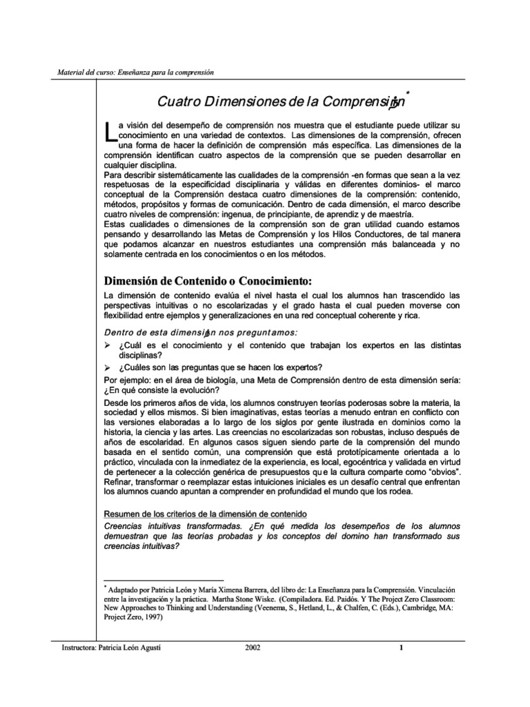 Dimensiones de Las Metas de C | PDF | Conocimiento | Método científico