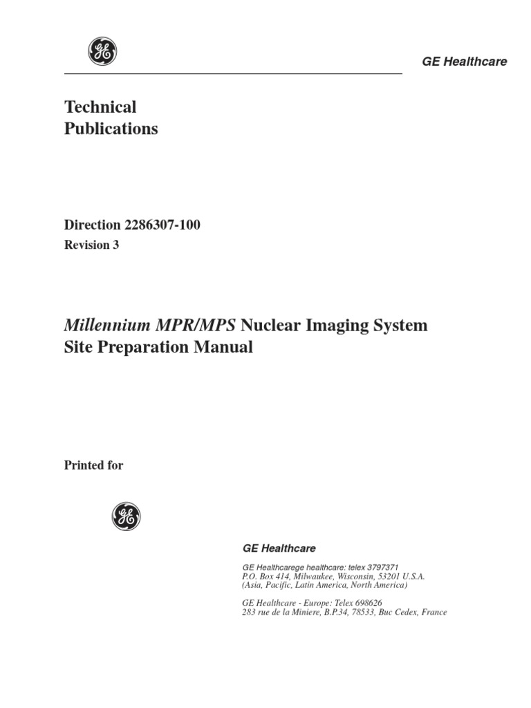 Manual de Preinstalaciones Gammacamara Ge Millenium MPR | PDF | Computer Network | Length