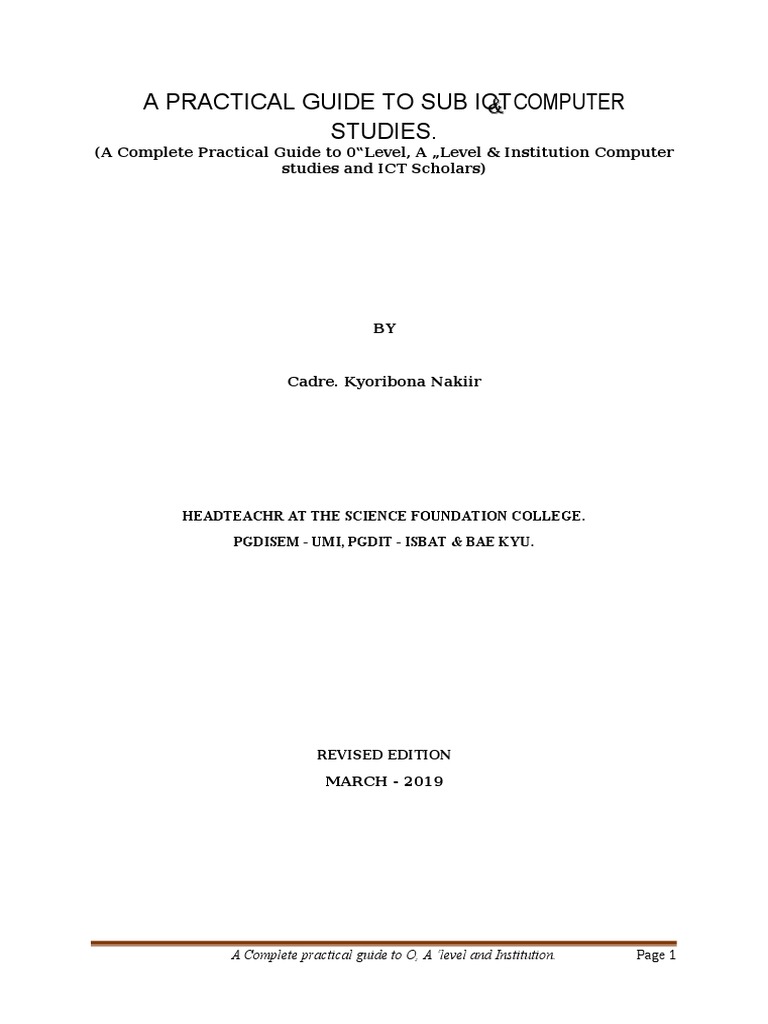 Ict Computer Studies Book Practical Guide | PDF | Window (Computing) | Microsoft Word