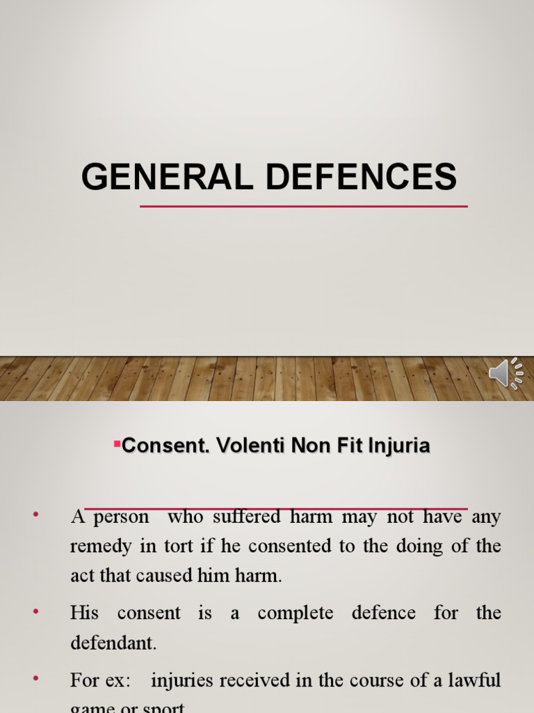 GENERAL DEFENCES (Consent) | PDF | Informed Consent | Negligence