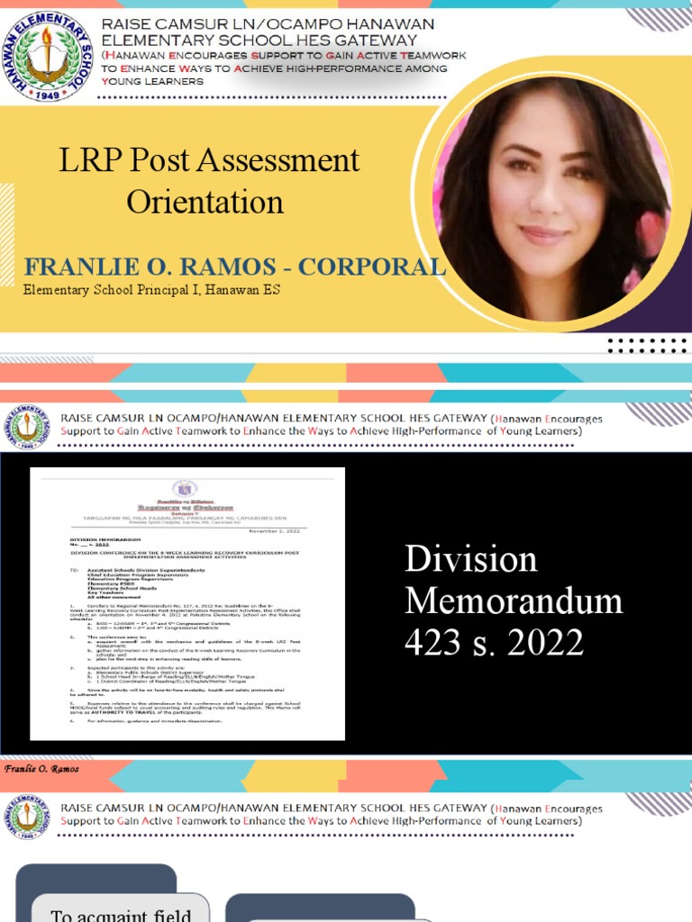 LRP Orientation | PDF | Communication | Pedagogy