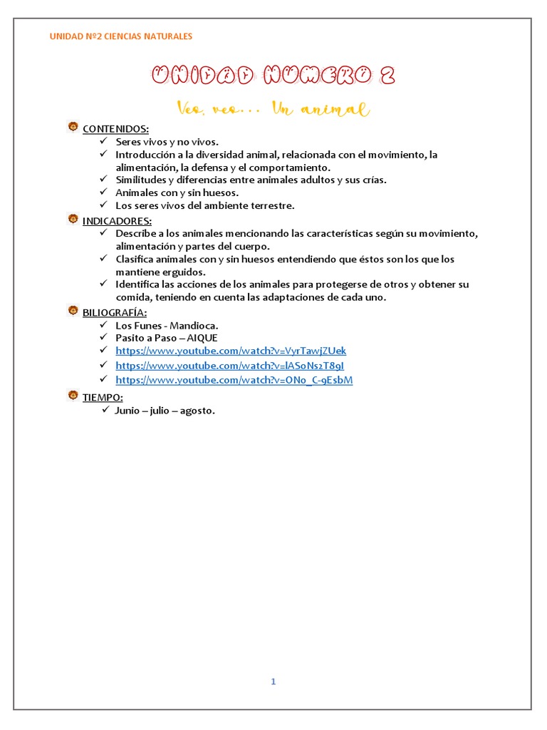 Unidad 2 CS Nat | PDF