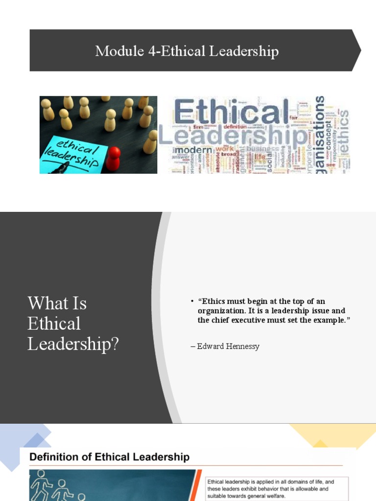 Module 4 - Ethical Leadership | PDF | Leadership | Virtue