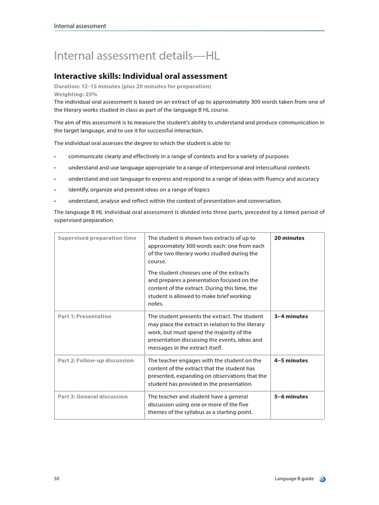 IA IB Guide | PDF | Communication | Teachers IA IB Guide | PDF | Communication | Teachers