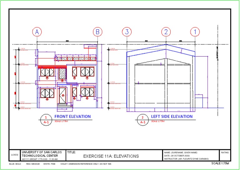 EXERCISE 11A - ELEVATIONS 1 and 2 | PDF