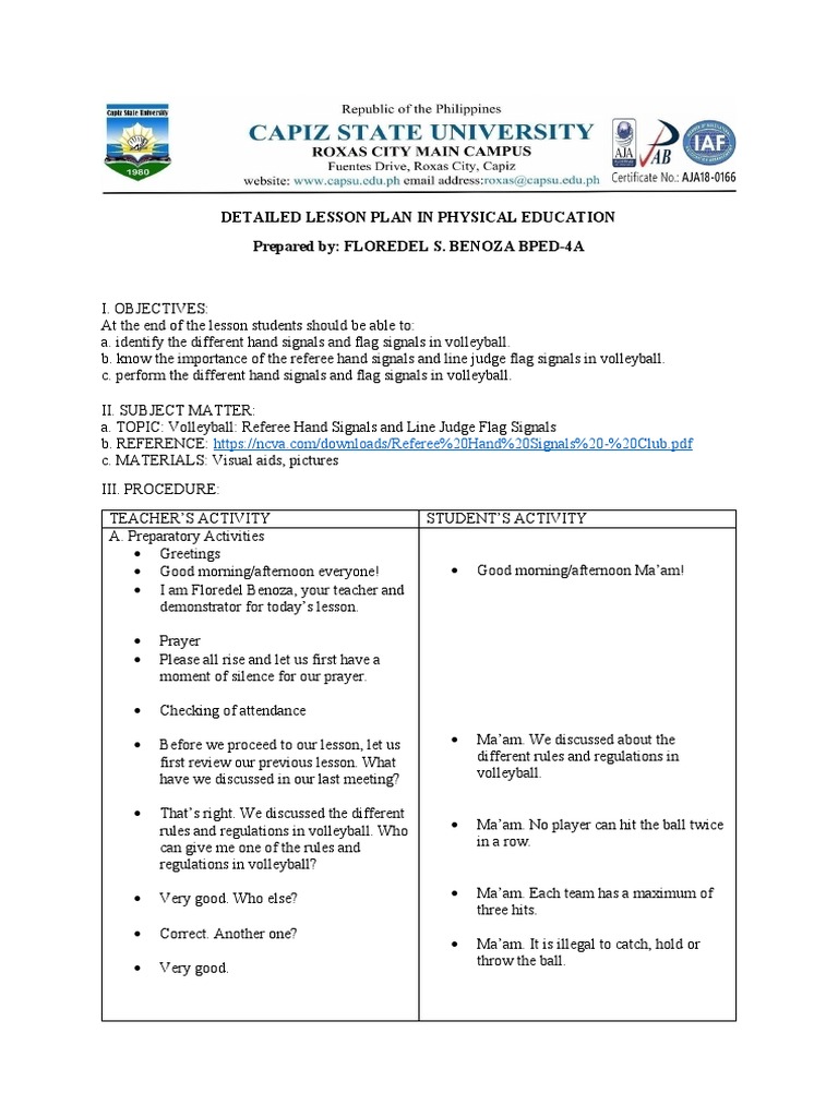 Volleyball Referee and Line Judge Signals | PDF | Hand | Volleyball