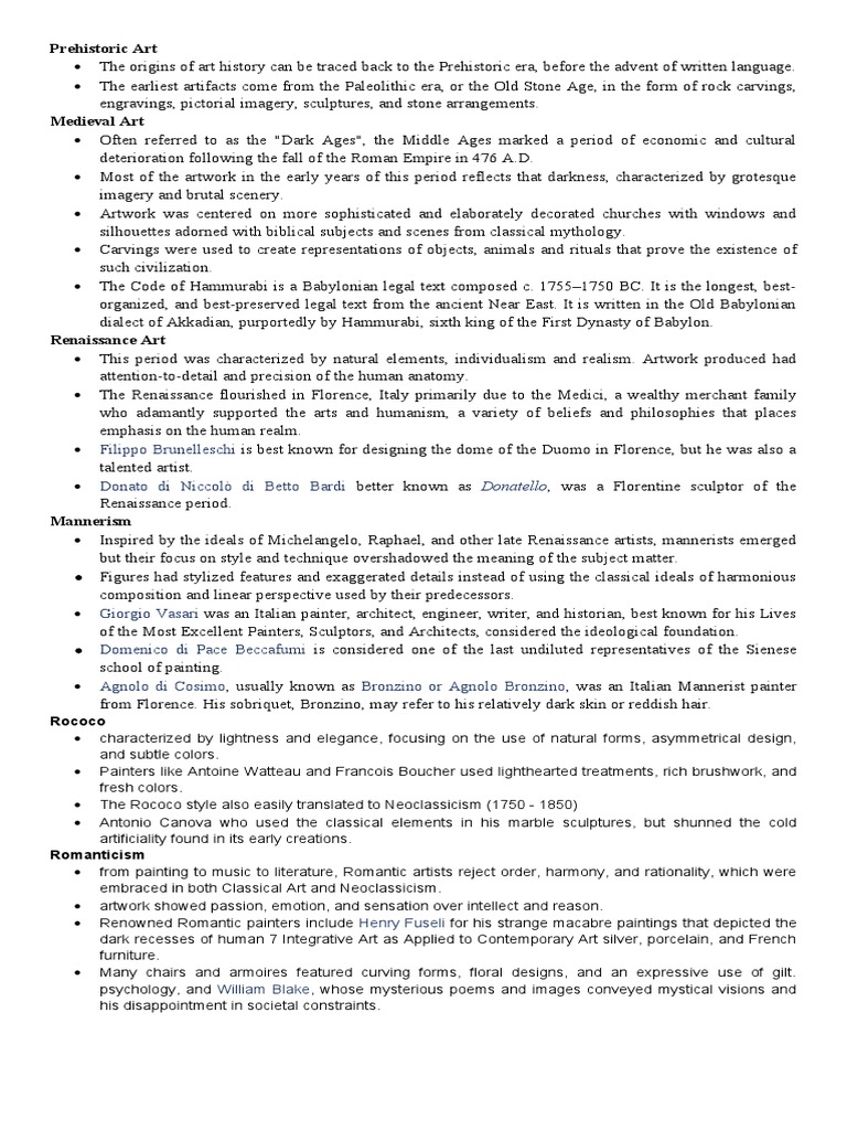 Prehistoric Art-Contemporary | PDF | Abstract Art | Impressionism