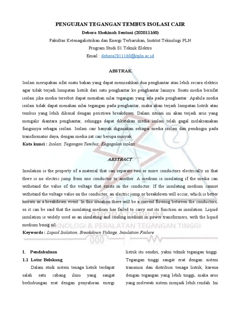 Pengujian Isolasi Cair Transformator | PDF