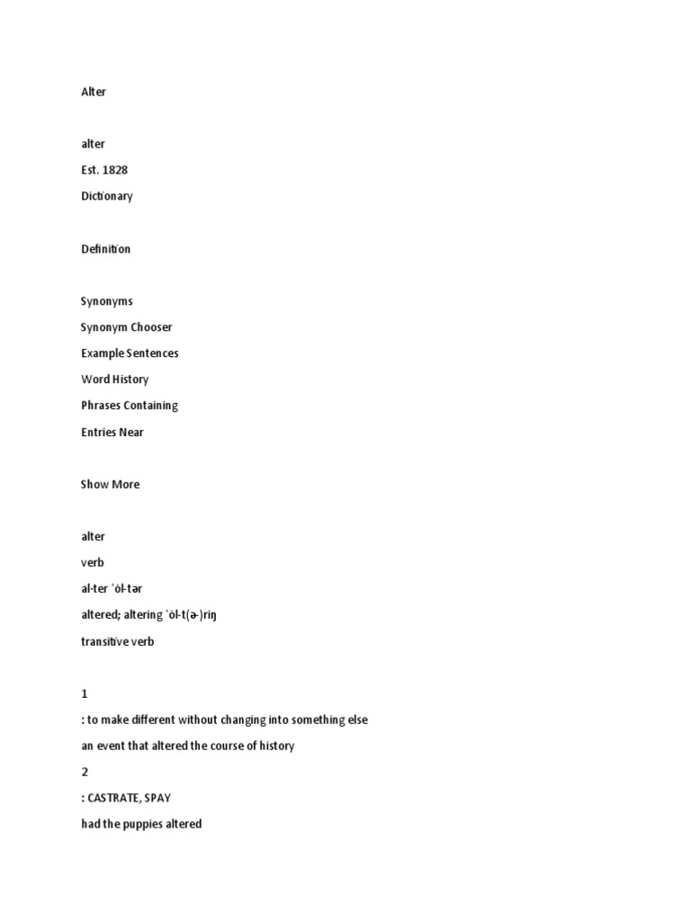 Alter | PDF | Linguistics | Grammar