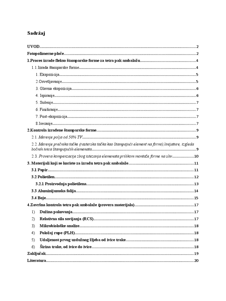 Tehnološki Postpak Izrade Štamparske Forme | PDF