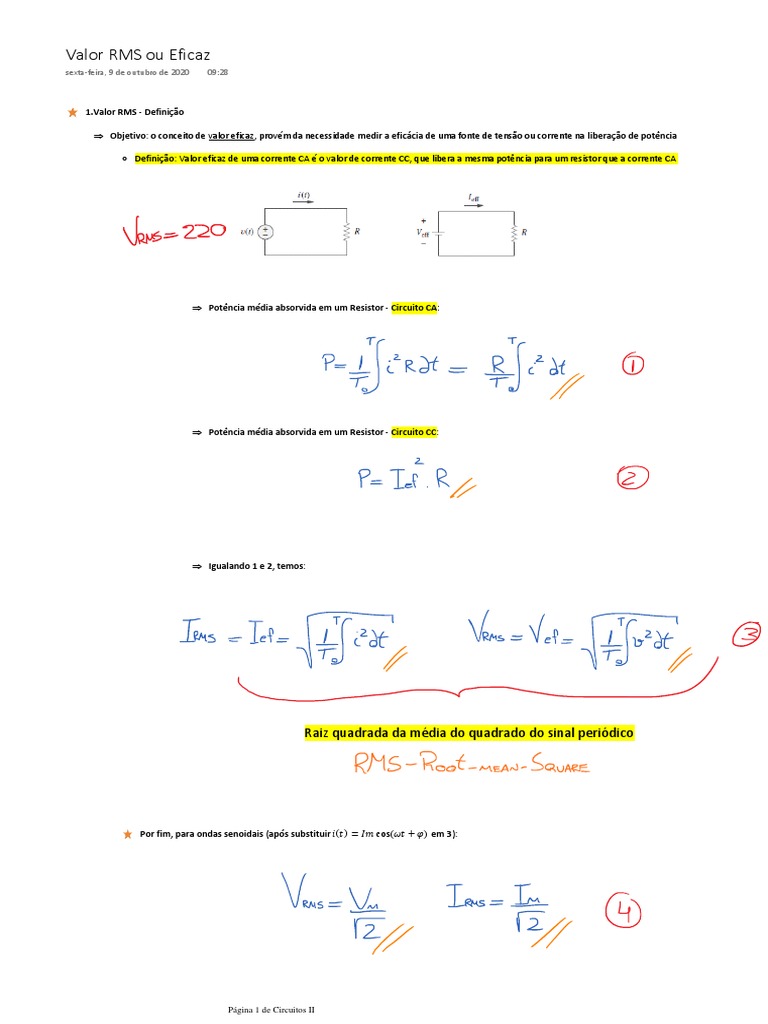 14 - Valor RMS Ou Eficaz | PDF | Ciências e Matemática