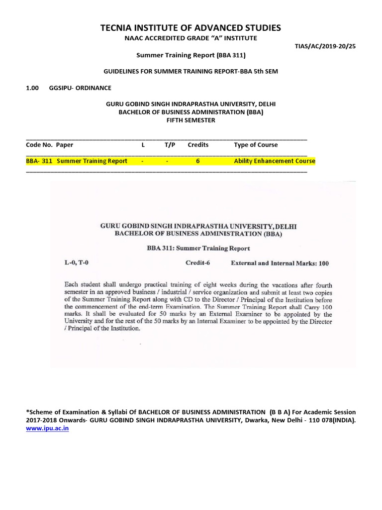 52 Summer Training Report Viva Voce BBA 1 | PDF | Internship | Job Hunting