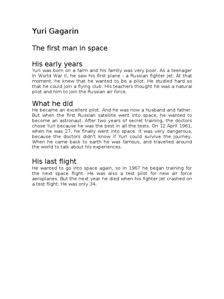 Yuri Gagarin | PDF