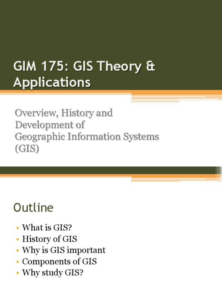 Lecture 1 Overview of GIS and History of GIS | PDF | Geographic ...