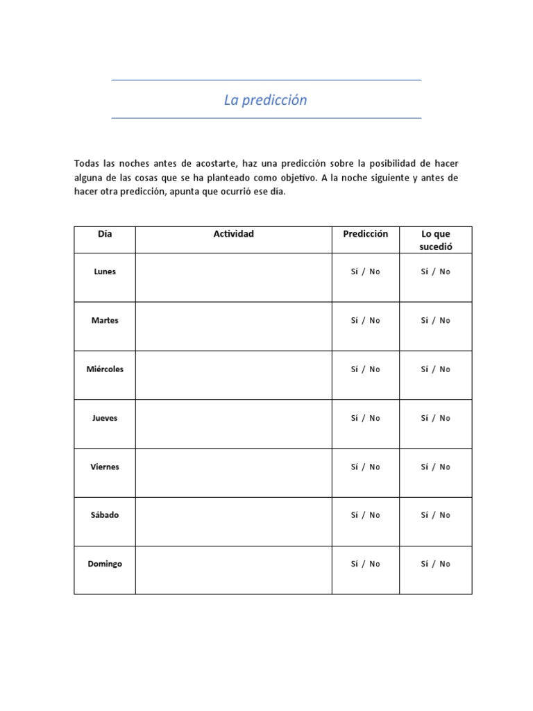 La Tarea de Predicción | PDF