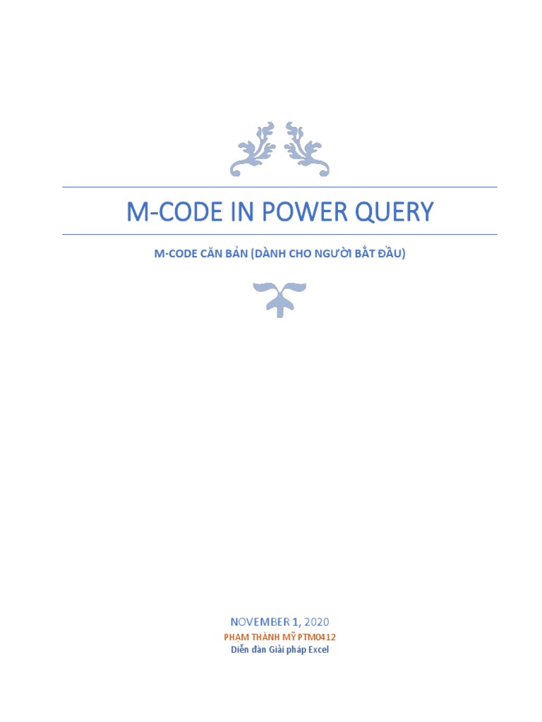 PowerQuery MCode Basic | PDF