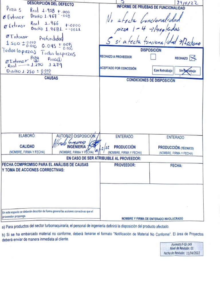 Reporte Dimensional de Medicion de Productos | PDF | Business
