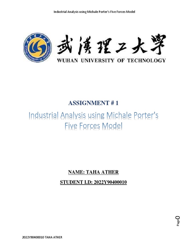 2022Y90400010 - Taha Ather - Advanced Management Assignment #1 Industrial Analysis Using Michale ...