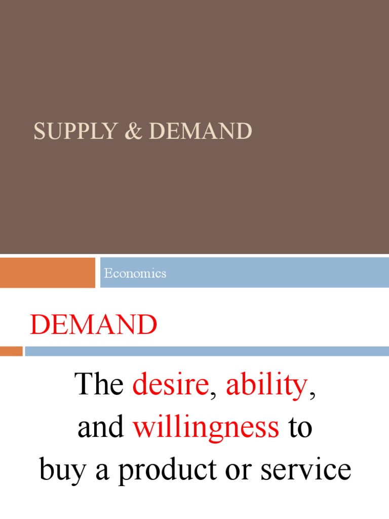 Introduction To Supply and Demand Power Point | PDF | Supply And Demand ...