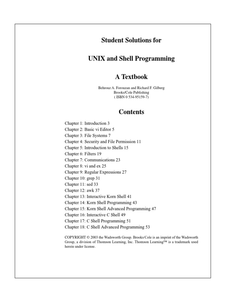 Student Solutions For UNIX and Shell Pro | PDF | File Transfer Protocol ...