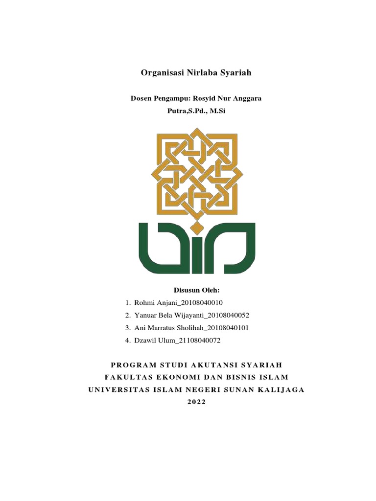 Karakteristik dan Jenis Organisasi Nirlaba | PDF