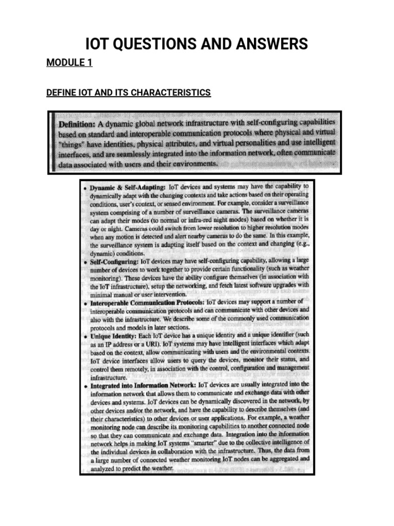 Iot Questions and Answers | PDF | Cloud Computing | Actuator
