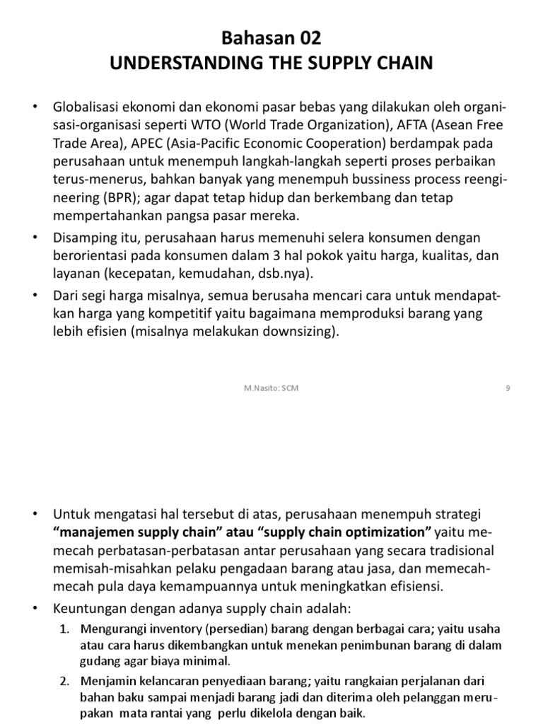 Bhs 02 - Understanding The SCM | PDF