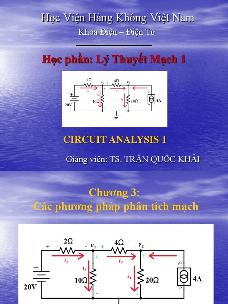 Ly Thuyet Mach 1 - NHCT - C3 Cac Phuong Phap Phan Tich Mach | PDF