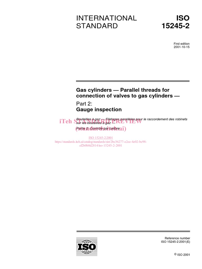 Iso-15245-2-2001 - Calibre de Rosca Paralela | PDF | International ...