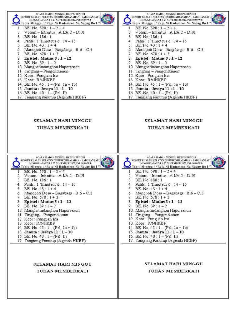 Tata Tertib Acara Ibadah-5 | PDF