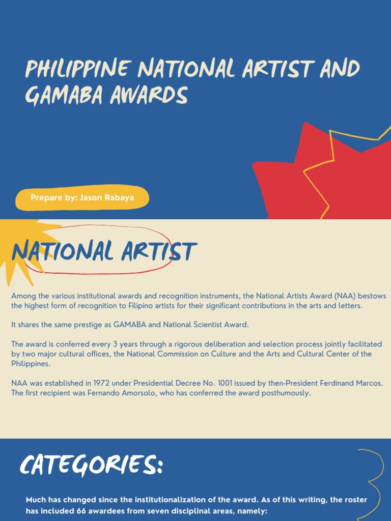 National Artist and Gamaba | PDF | The Arts | Philippines