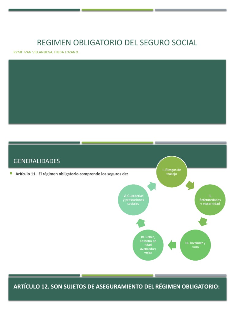 Régimen Obligatorio del Seguro Social en México | PDF | Salario | Economias