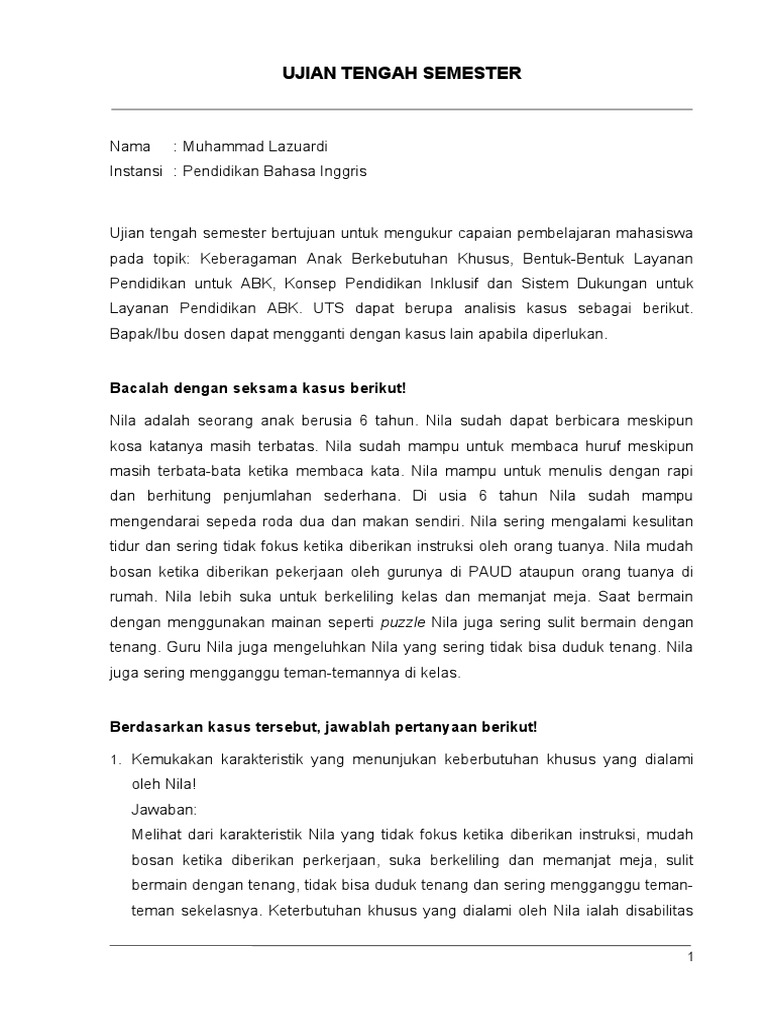 UTS Salinan | PDF | Karier & Perkembangan | Pengembangan Diri