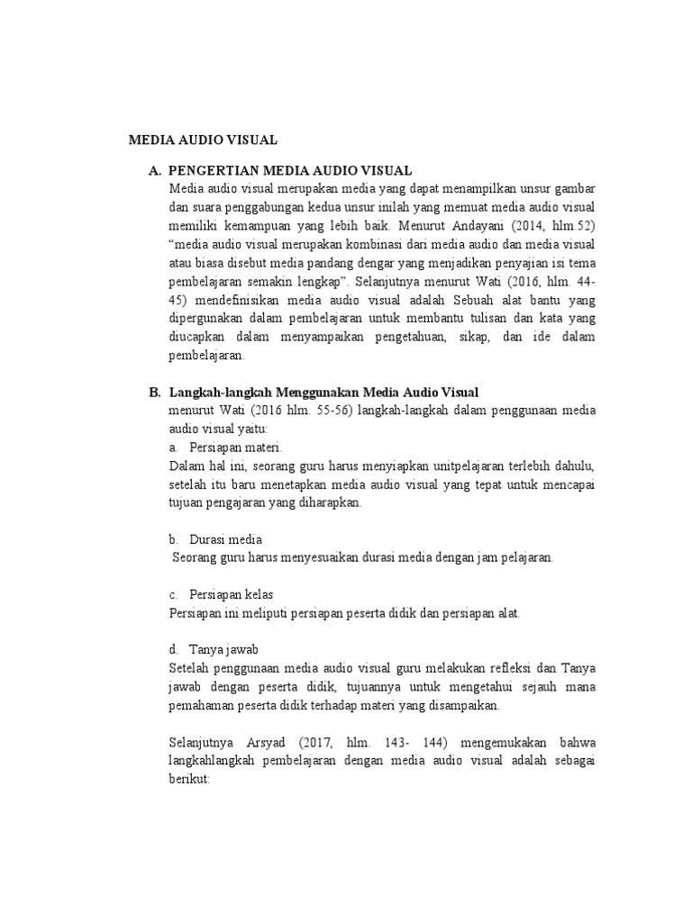 Materi Media Audio Visual | PDF
