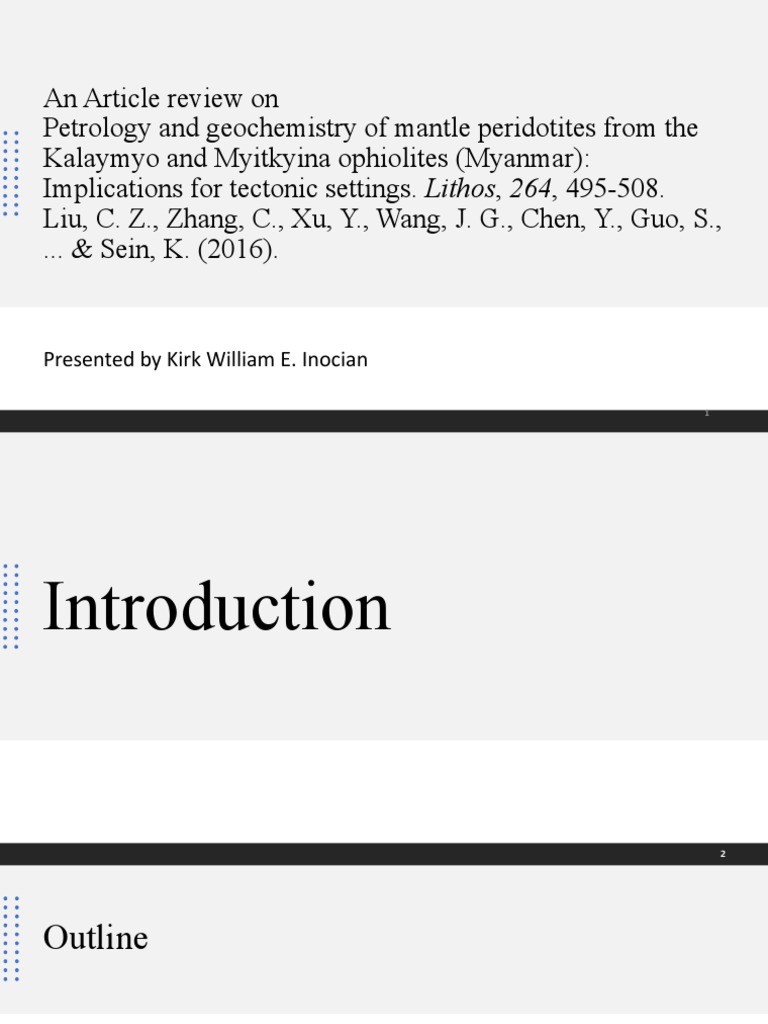 Article Review Presentation | PDF | Geological Processes | Geology