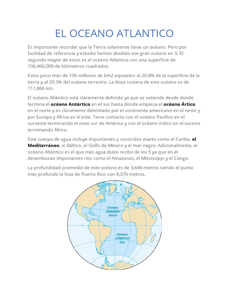 Características y Importancia del Atlántico | PDF | océano Atlántico ...