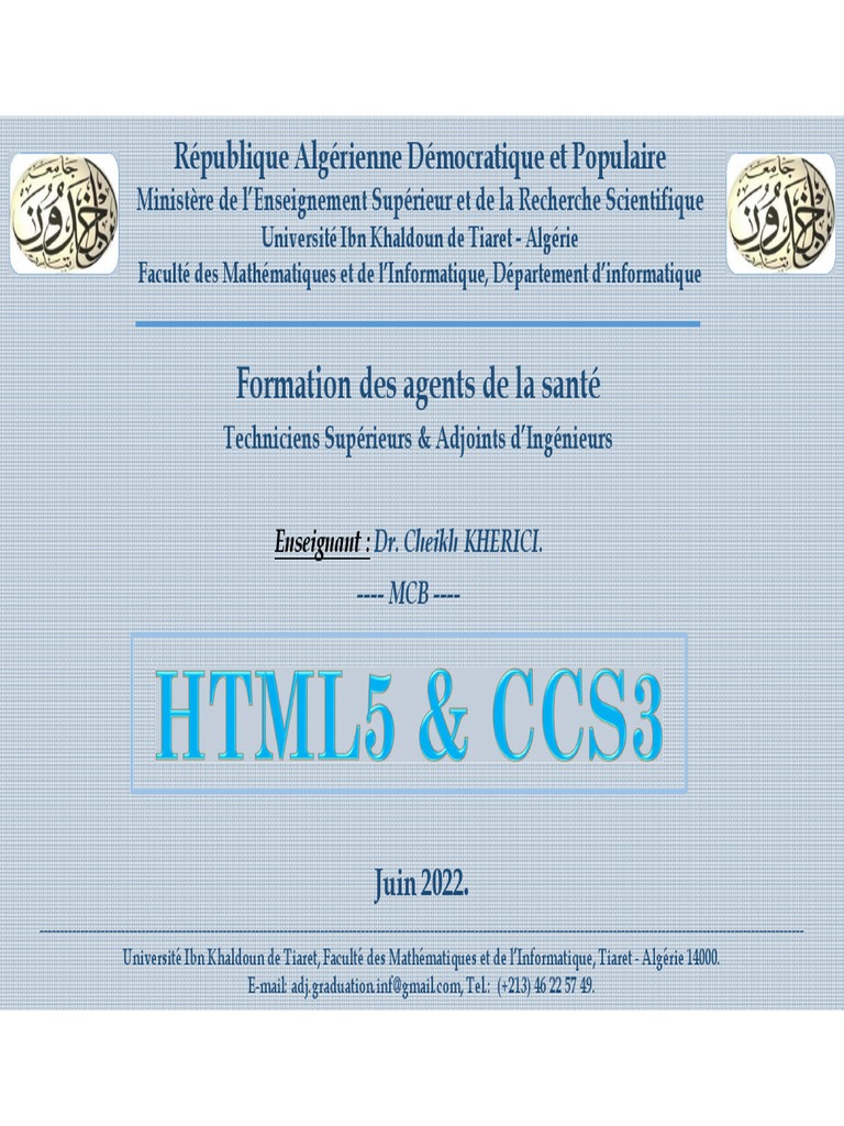 Cours Complet Html And Css Pdf Élément Html Html
